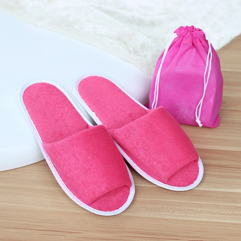 1 Pair Simple Slippers Men Women Unisex Hotel Trav... – Grandado