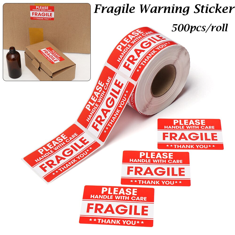 500Pcs/Roll Self Adhesive Fragile Warning Sticker ... – Vicedeal