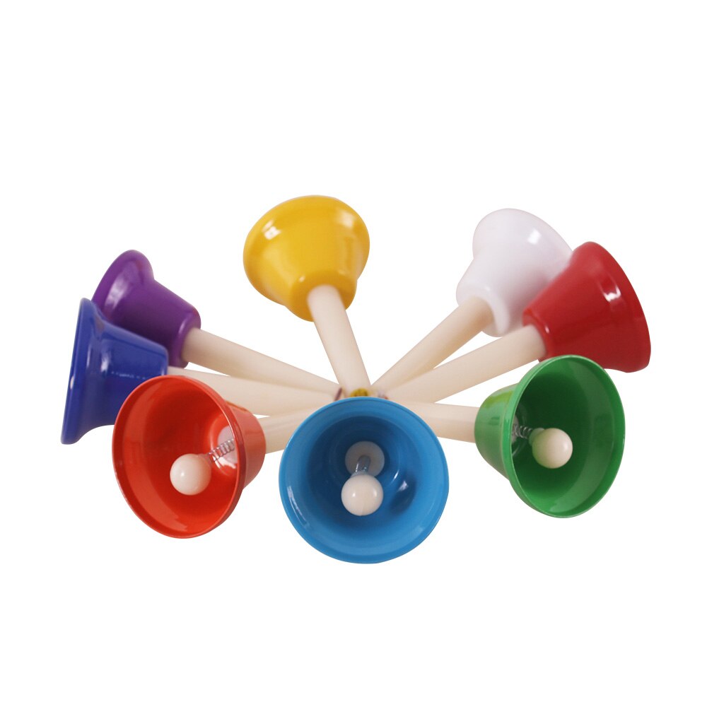 8 PCS Colorful Hand Bells Set for Children Rhythm ... – Vicedeal
