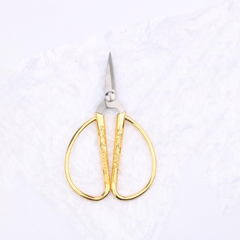 Stainless Steel Sewing Gold Scissors Short Cutter ... – Grandado
