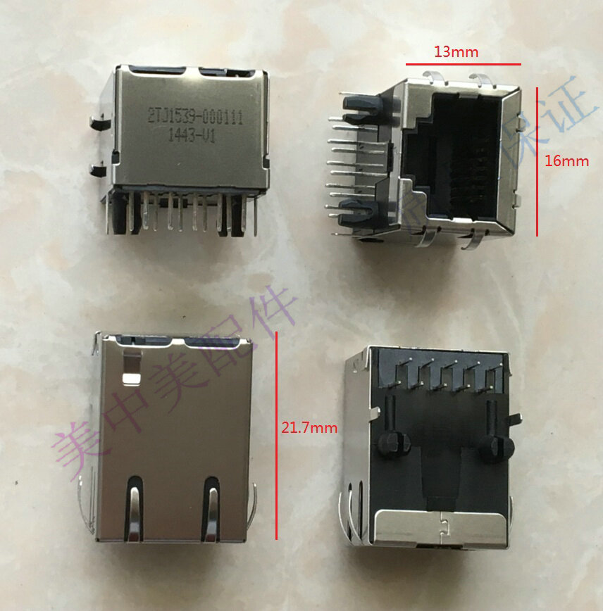 10p For Rj45 Cable Female Connector Socket Head Wi Vicedeal