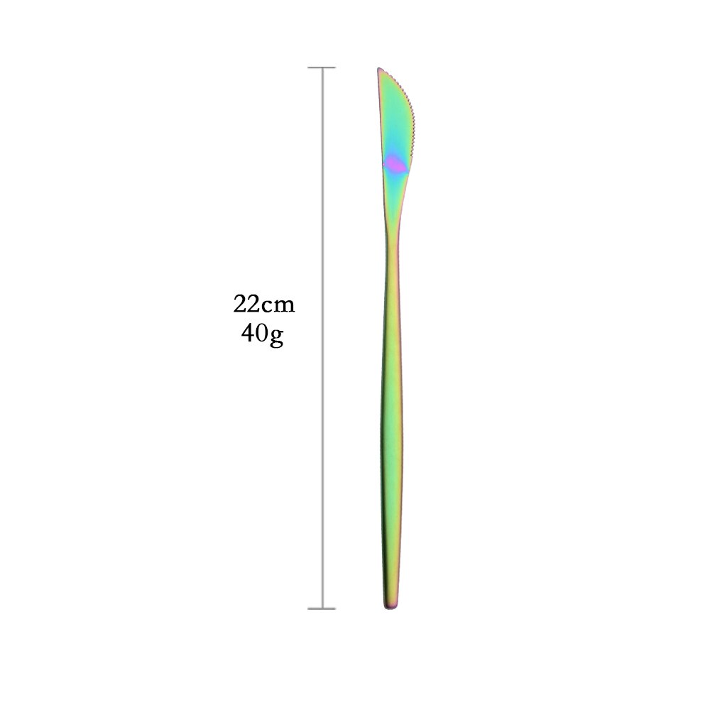 Matte Stainless Steel Dinner Cutlery Set Rainbow T... – Vicedeal