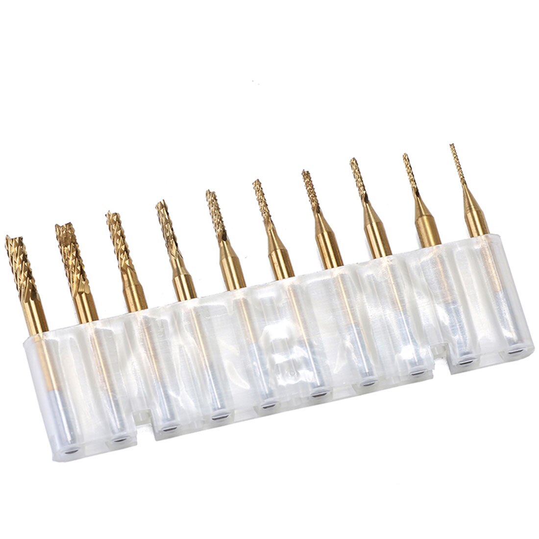 10 Pcs 0.8-3.175 Mm Titanium Coated Carbide Frees ... – Grandado