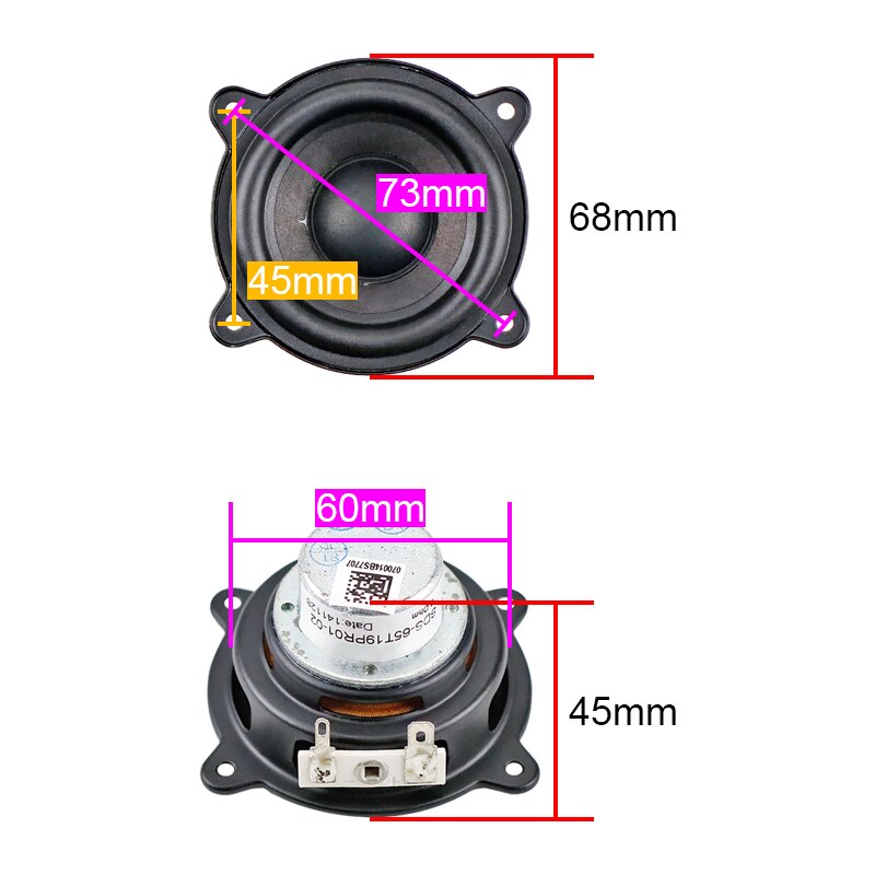 2.5 INCH Volledige Frequentie Luidspreker 2OHM 15W... – Grandado