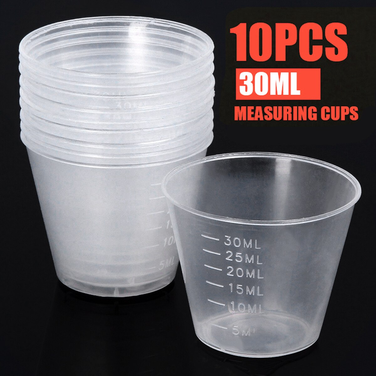 10pcs 30ML Plastic Clear Measuring Cups Medicine M... – Grandado