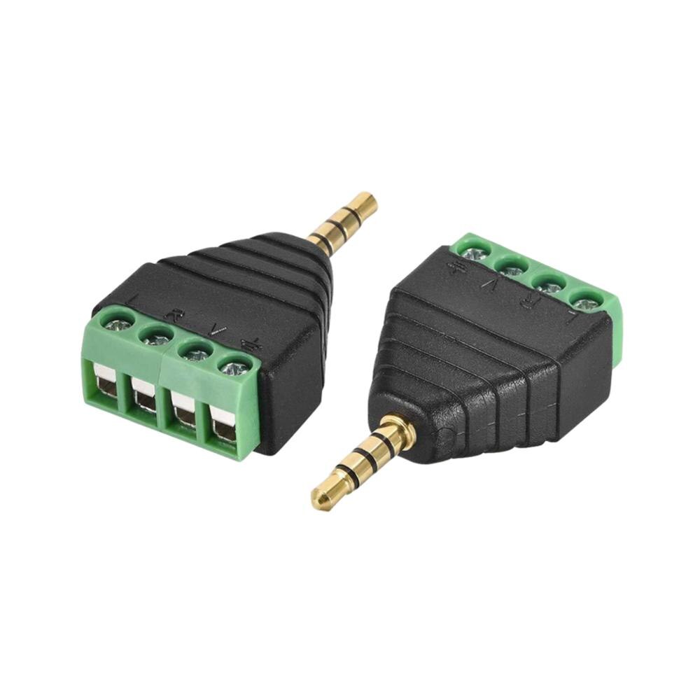 2x3.5mm 1/8 "Stereo 4 Pole Male Plug Naar AV Schro... – Grandado