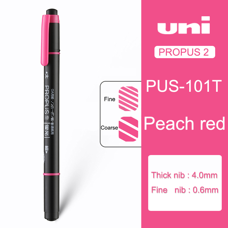 Subrayador de doble cabezal UNI PUS-101T, 6 piezas... – Grandado