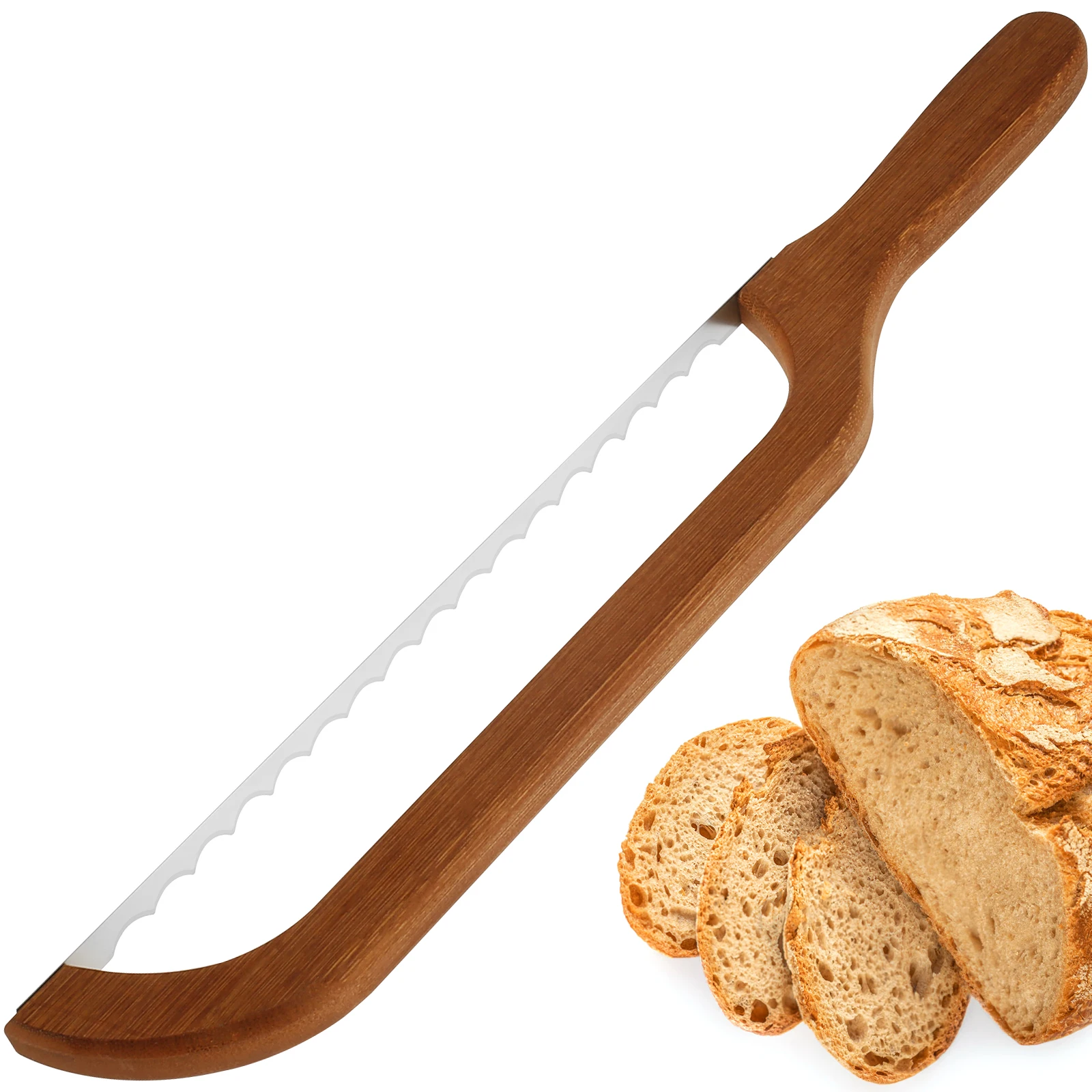 Wooden Bread Knife Non-dropping Baking Baguette Ca... – Grandado