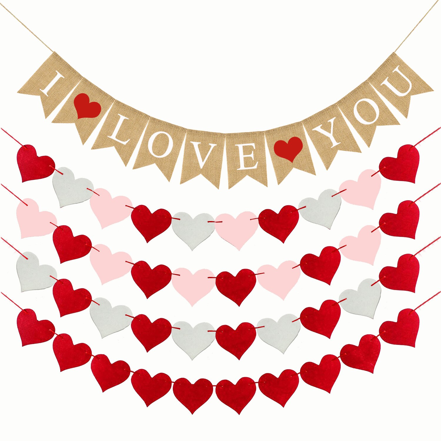 Wedding I Love You Banner Engagenment Party Flag V... – Grandado