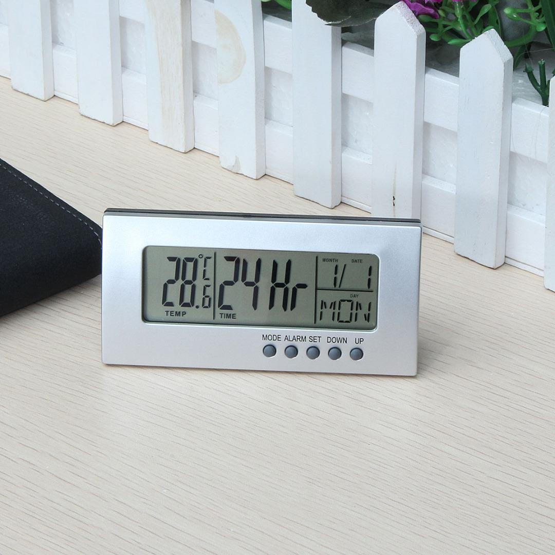 Modern Digital Battery LCD Display Calendar Snooze... – Grandado