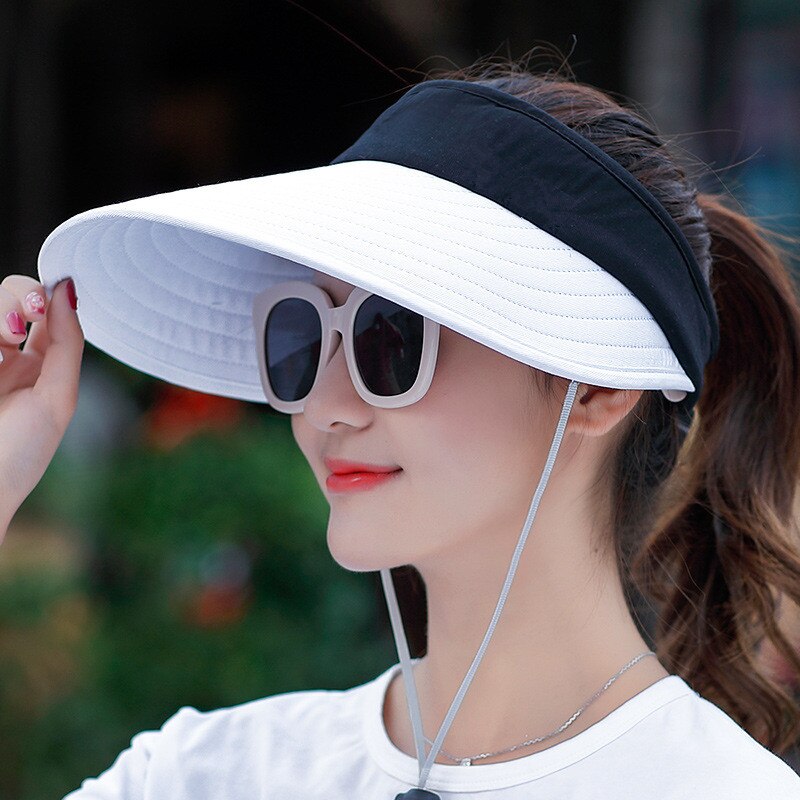 Visera de verano de ala ancha para mujer, sombrero... – Grandado