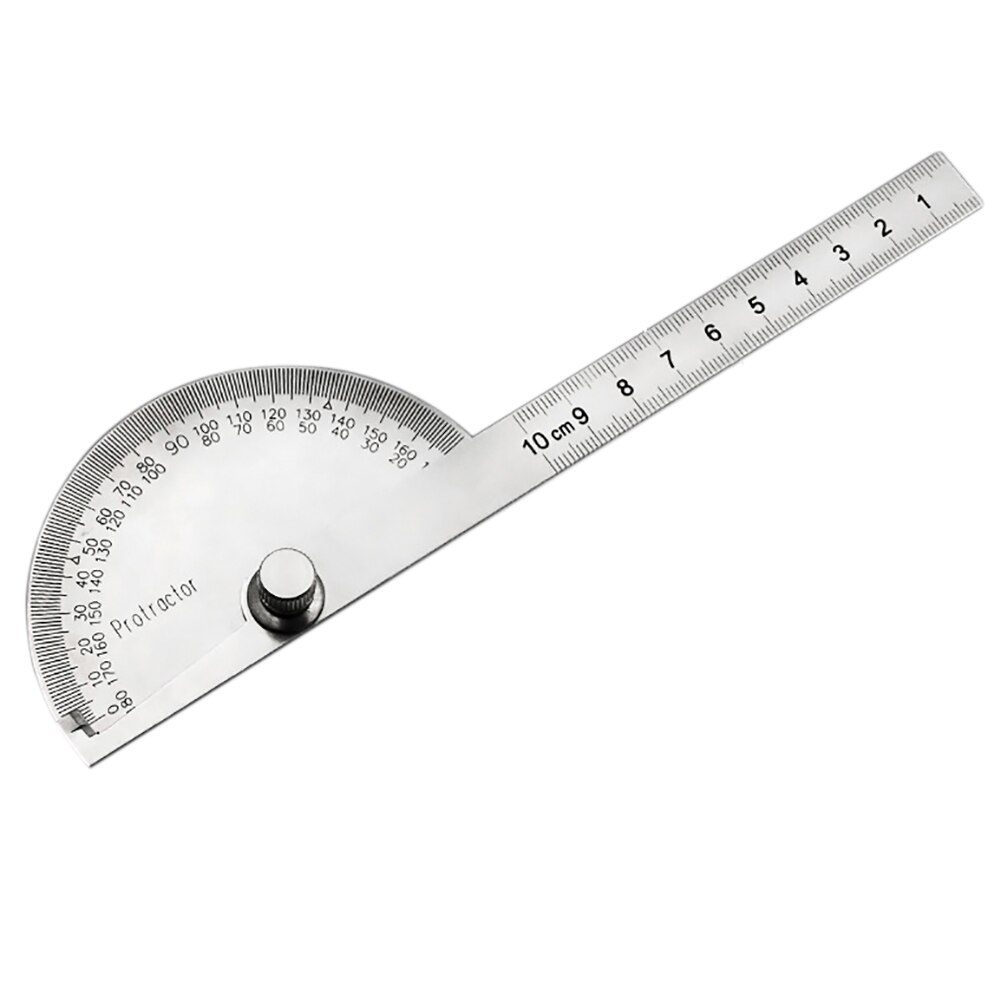 Protable Round Stainless Steel Protractor 180 Degr... – Grandado