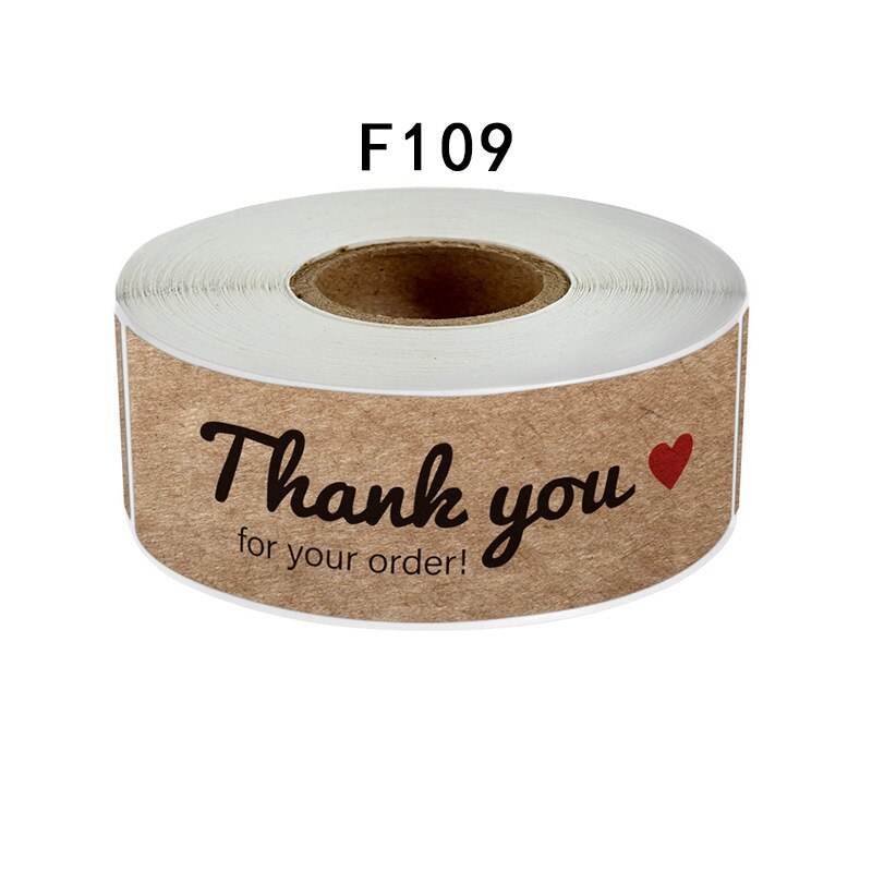 Bloem Rose Rechthoek Dank U Stickers Rolls 1*3Inch... – Grandado