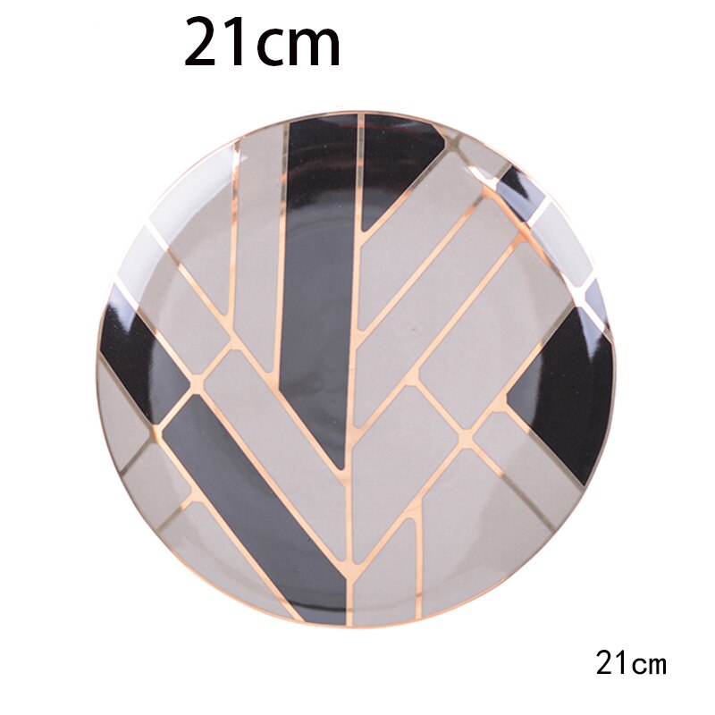 Schwarz Grau Geometrische Mosaik Block Muster Kera... – Vicedeal