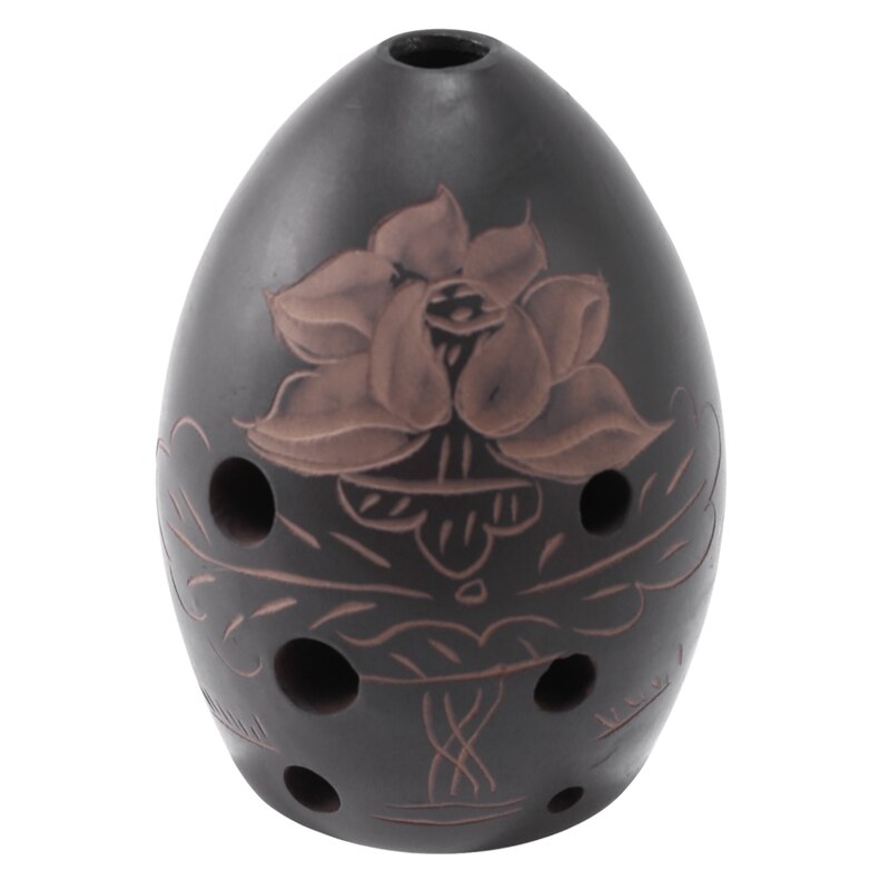 Chinese Ancient Xun Flute Black Pottery Musical In... – Vicedeal