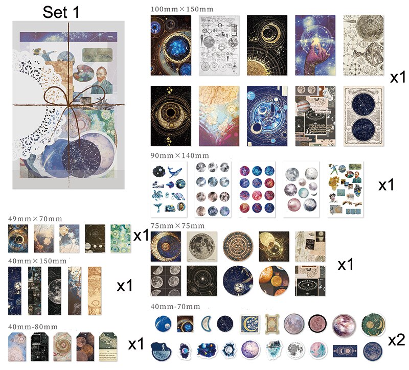 80 Stuks Set Vintage Diy Scrapbooking Materiaal Pa... – Grandado