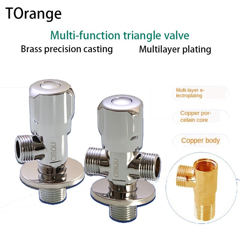 Brass triangle valve water stop valve 1/2IN 3/4IN ... – Vicedeal