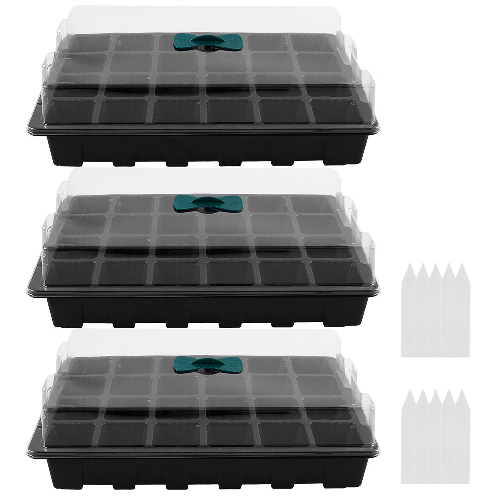 3PCS 24Holes Seedling Starter Tray +10pcs label Pl... – Vicedeal