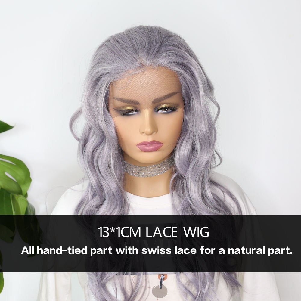 Sivir Synthetic wig Grey 22inch Lace Front Natural... – Grandado