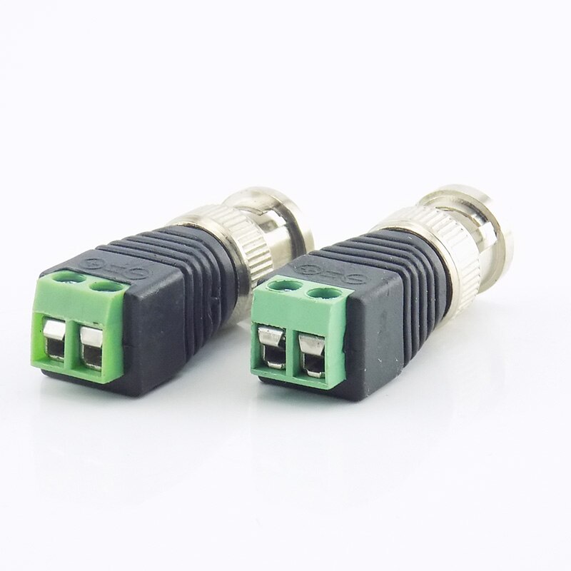 Gakaki 2x Coax CAT5 BNC Stecker Stecker DC Adapter... – Vicedeal