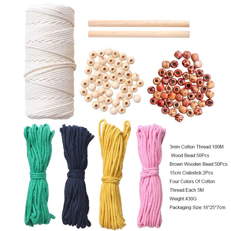 Diy Gehaakte Tas Katoenen Touw Macrame Koord Breie... – Vicedeal