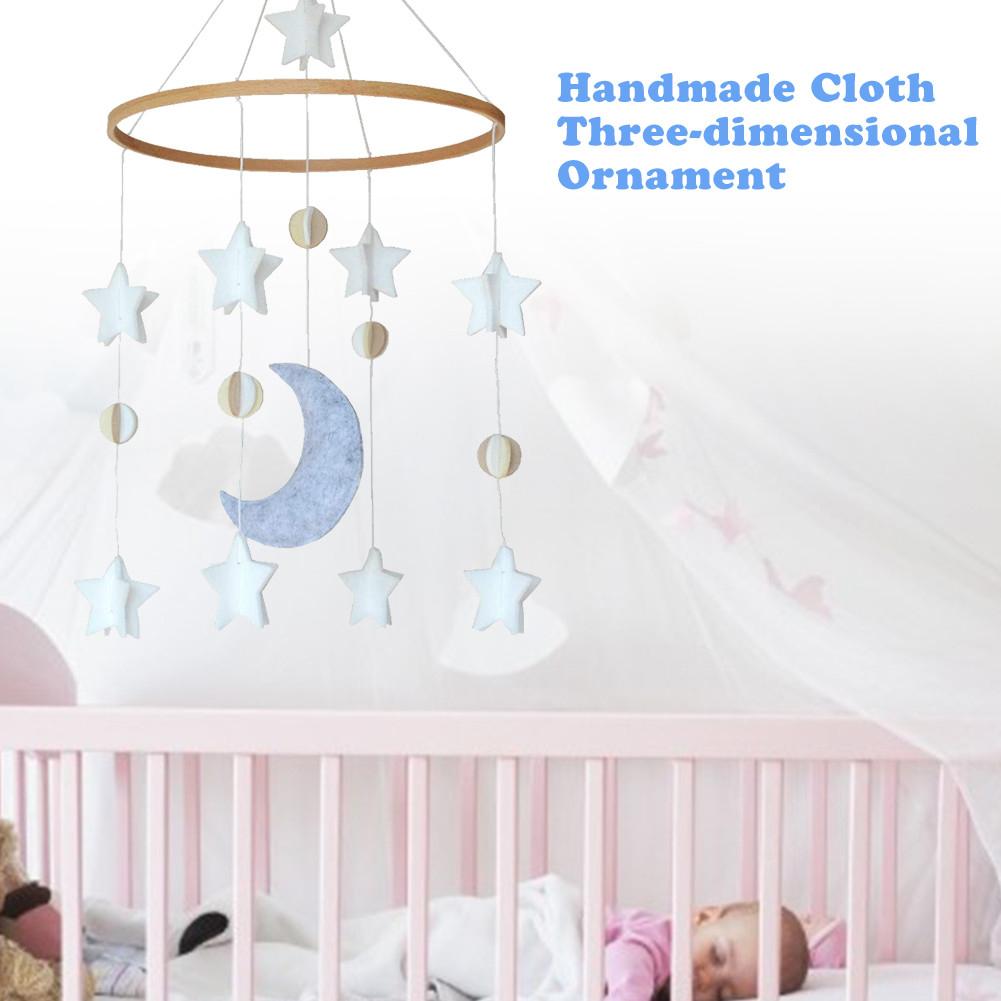 Baby Crib Mobile With Felt Star Moon Wind Chime Ba... – Grandado