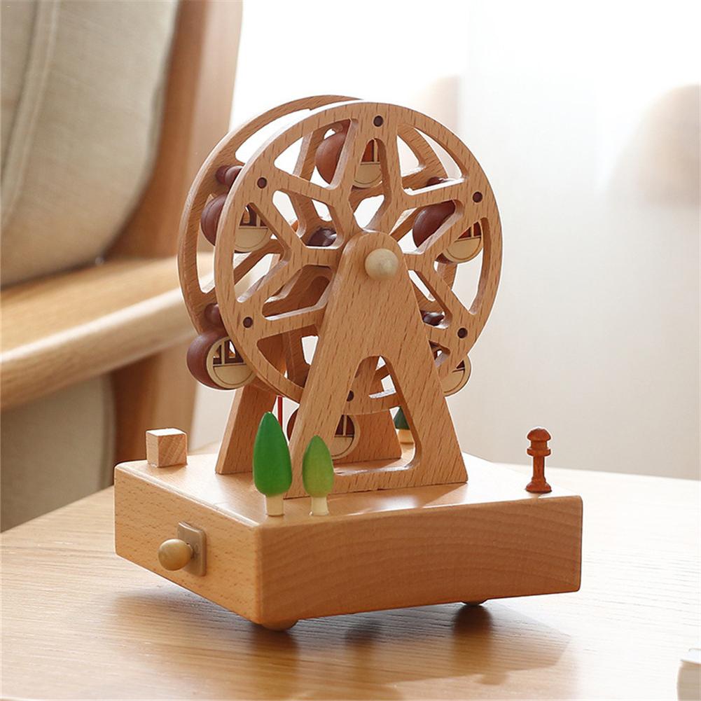 Kawaii Zakka Carousel Musical Boxes Wooden Music B... – Grandado