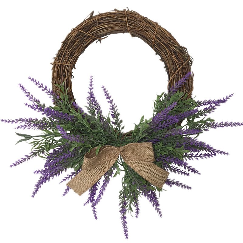 Flower Wreath Simulated Lavender Wreath, Rustic St... – Vicedeal