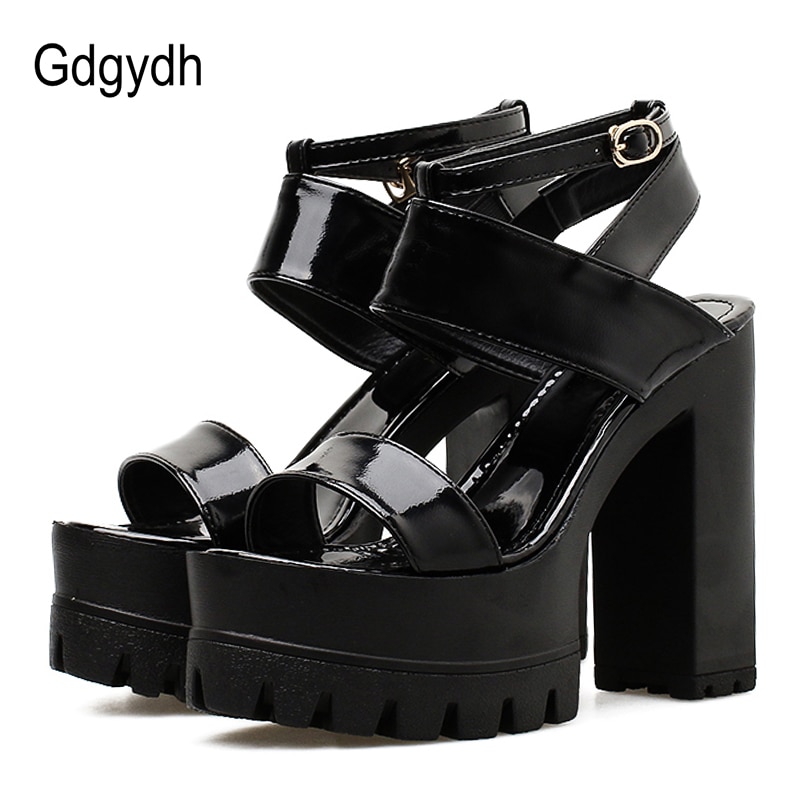 Gdgydh åben tå dame sandaler lak gummisål sommersk... – Vicedeal