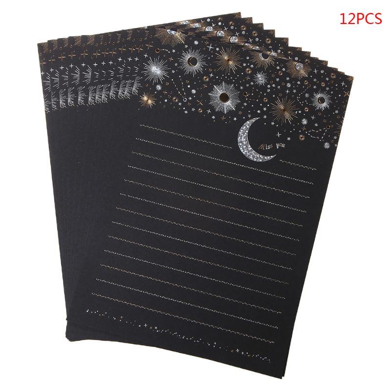 12pcs/pack Starry Sky Writing Letter Stationery Ro... – Grandado