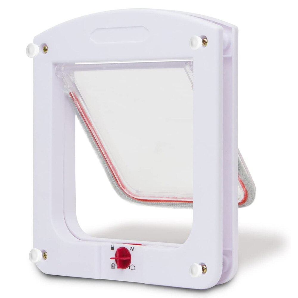 Large Cat Door 4 Way Locking Cat Flap Door for Int... – Grandado