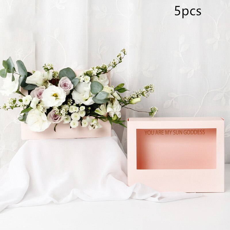 5pcs Flower Box 25*9*19cm Hollow Folding Flower Bo... – Grandado