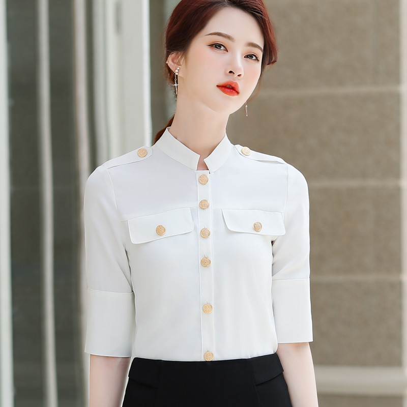 Half Sleeve Cotton Shirt Women Summer Temperament ... – Grandado