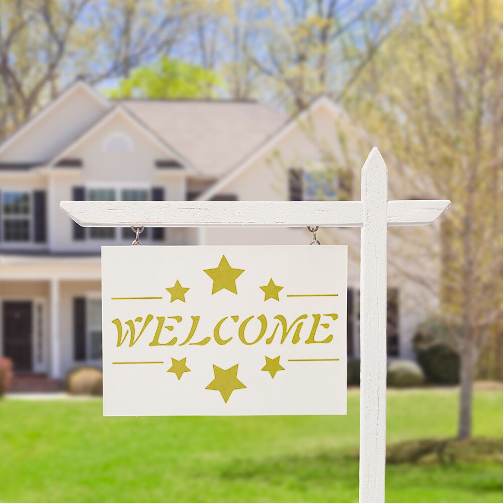 8PCS/Set Large Size WELCOME Stencils Welcome Reusa... – Grandado