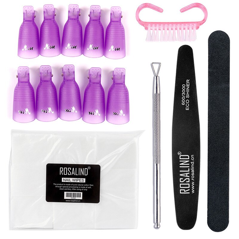 ROSALIND Gel Nail Polish Manicure Tool Kit Stainle... – Vicedeal