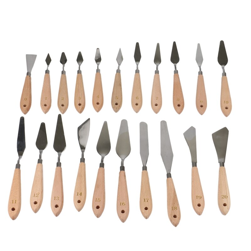 21PCS Beech Oil Painting Scraper Acrylic Stainless... – Vicedeal