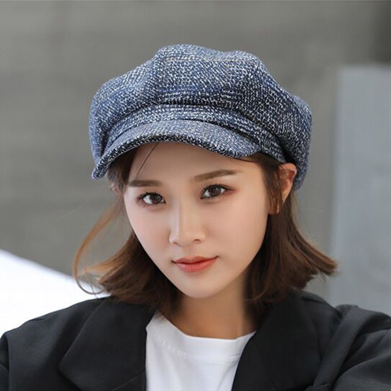 RUHAO women wool beret hat British style retro sol... – Grandado