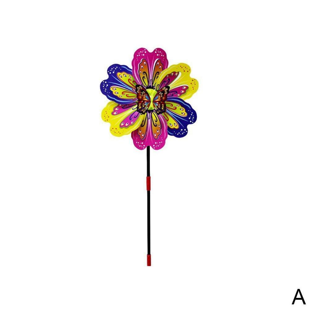 Double Layer Flower Windmill Wind Spinner Pinwheel... – Grandado
