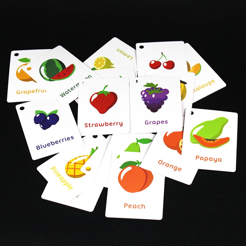 16 Style English Emotion/Animals/Fruit Learning Fl... – Grandado