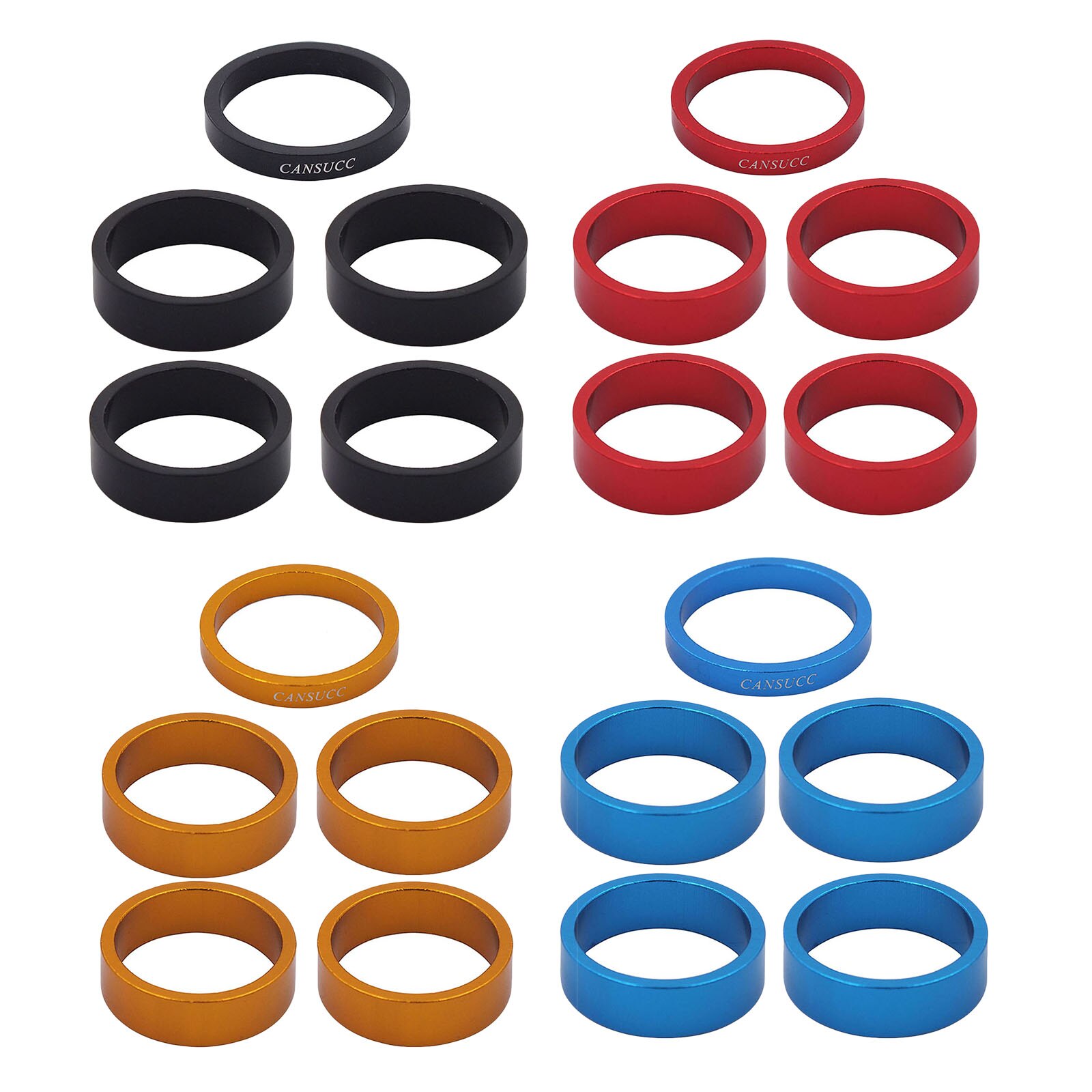 6 Stuks Aluminium Spacer Stem Spacers Voor 1 1/8 I... – Grandado