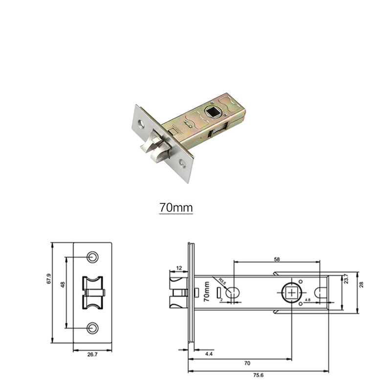 50MM 60MM 70MM LENGTH SINGLE LATCH LOCKBODY FOR PA... – Grandado
