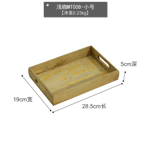 Retro Wood Tea Tray Forest Wedding Cake Plate Dess... – Grandado