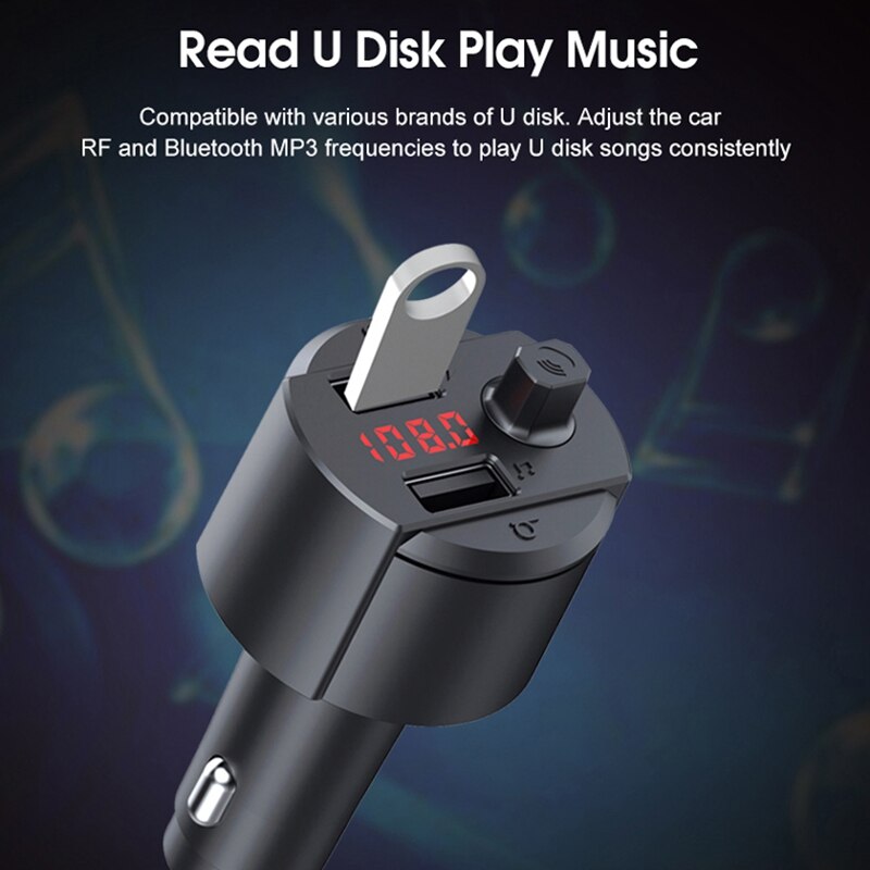 Car Bluetooth Wireless Adapter FM Transmitter MP3 ... – Grandado