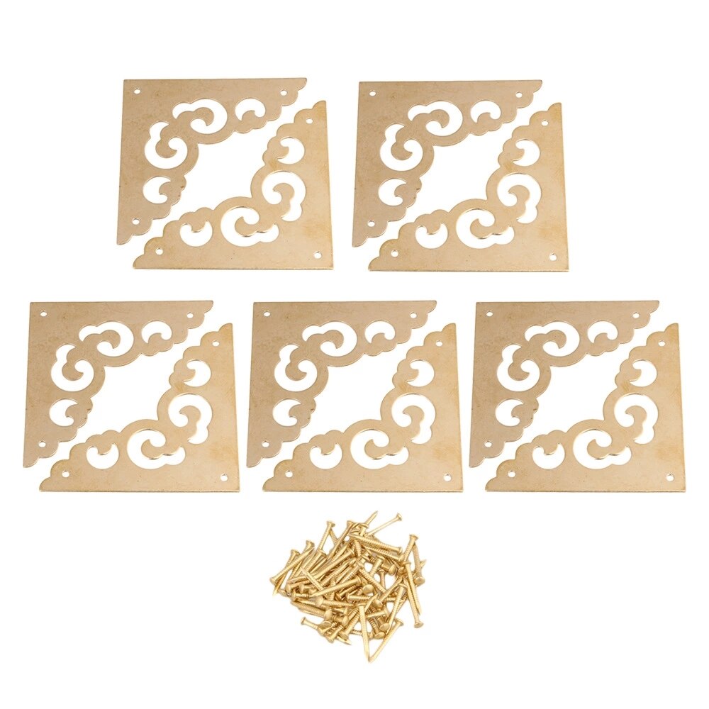 10 x Brass Color 6.5x6.5cm Desk Edge Cover Vintage... – Grandado