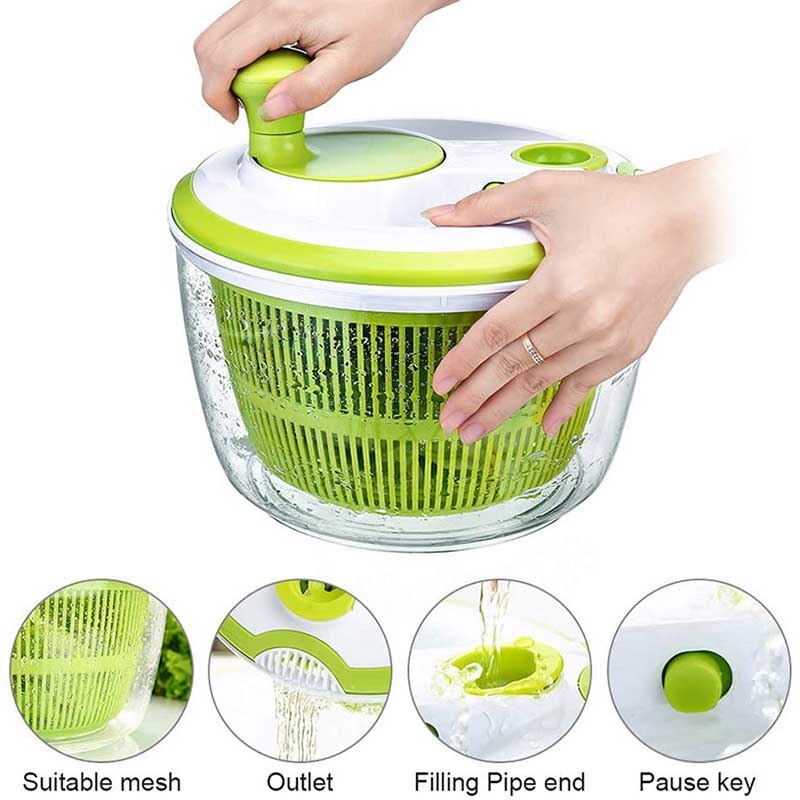 Multifunction 5L Salad Spinner Vegetable Fruits Dr... – Vicedeal