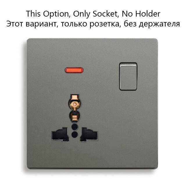 Universal Socket 5 Hole USB Charging Port Silver G... – Grandado