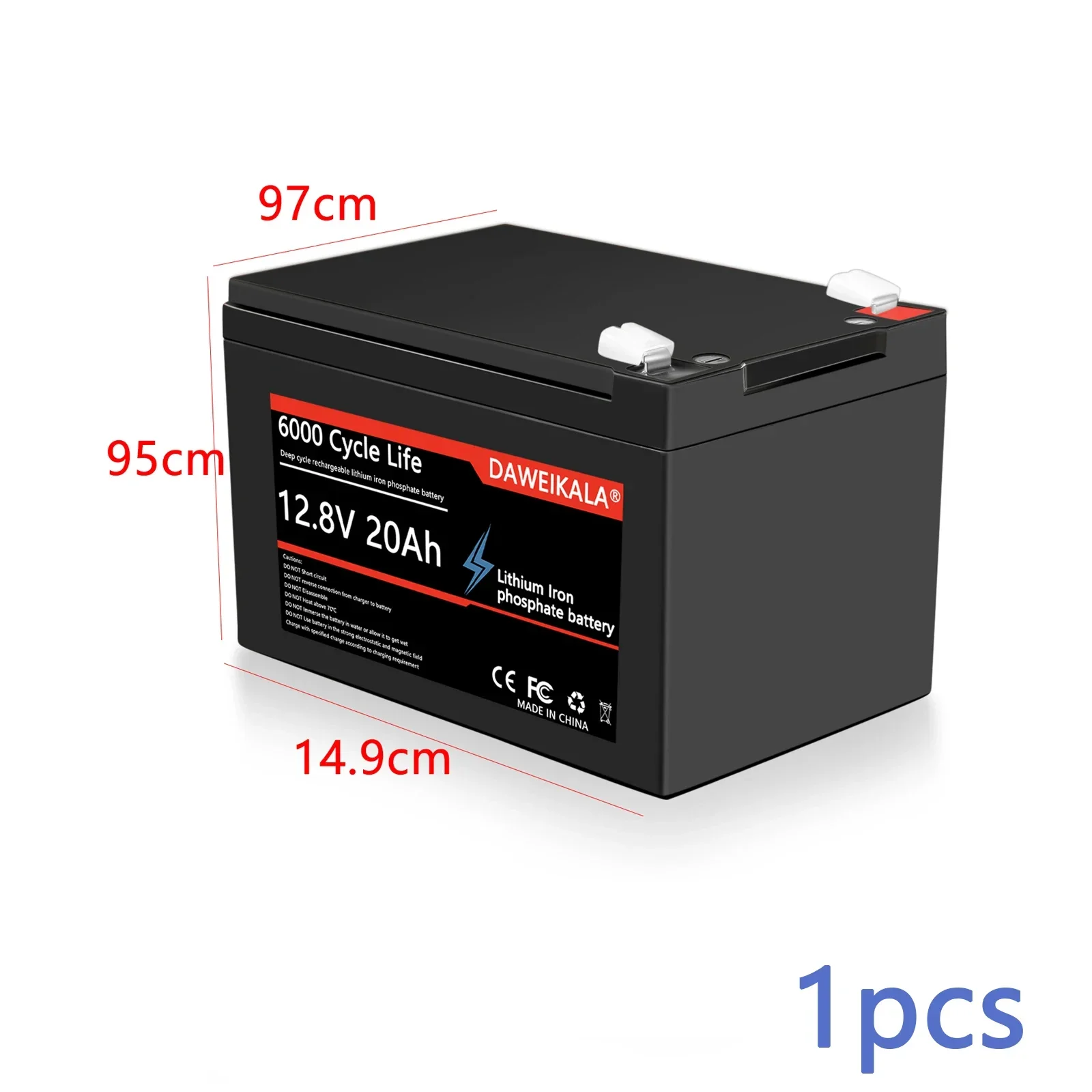 12V 20Ah Lithium Battery LiFePO4 DeepCycle Recharg... – Vicedeal