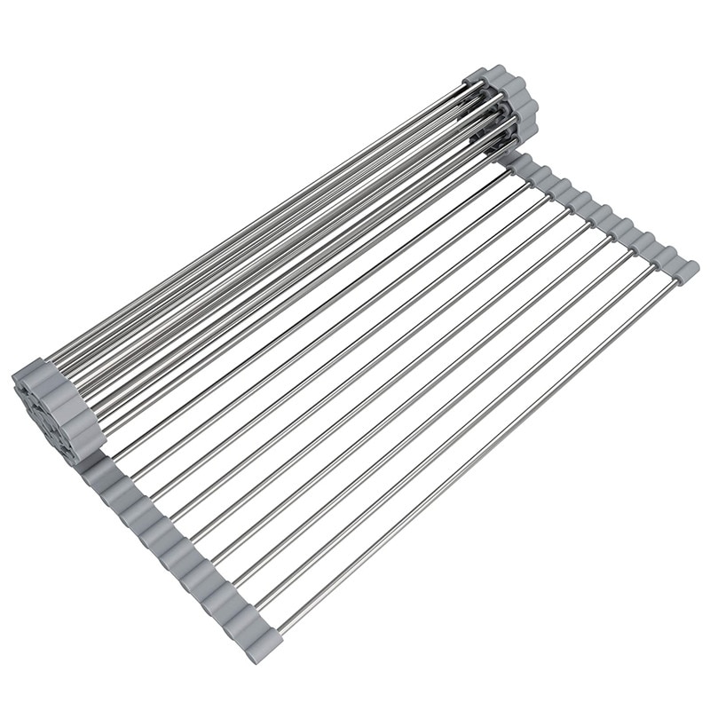 Large Roll-Up Dish Drying Rack Over The Sink Folda... – Vicedeal