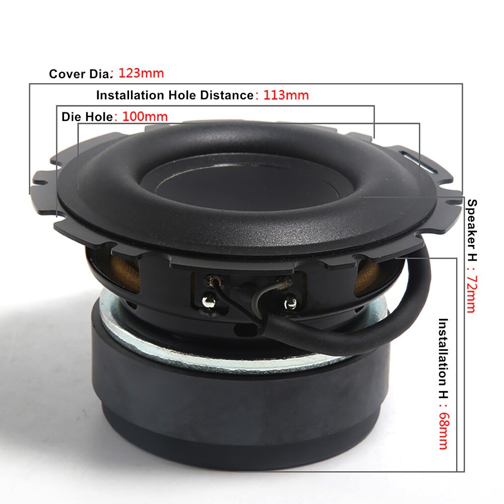 1PC 4.5 Inch Mid Woofer Speaker Unit 4Ohm 50W Deep... – Vicedeal