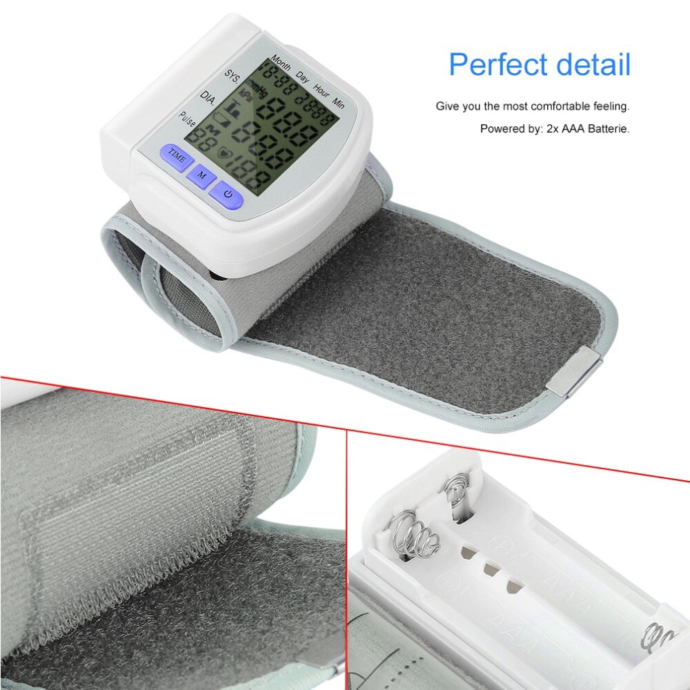 Digital LCD Automatic Wrist Blood Pressure househo... – Grandado